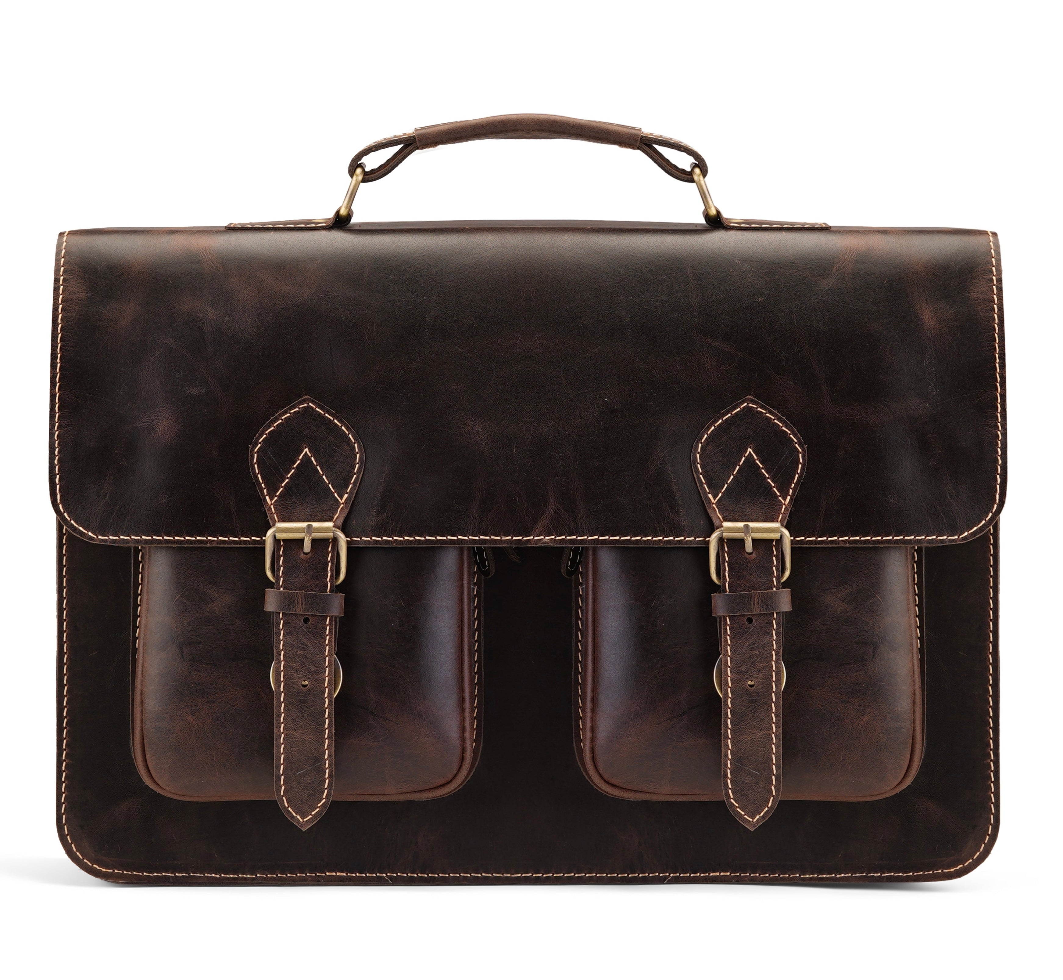 The Heritage Collection Dark Brown Leather Laptop Bag – The Leather Habitat